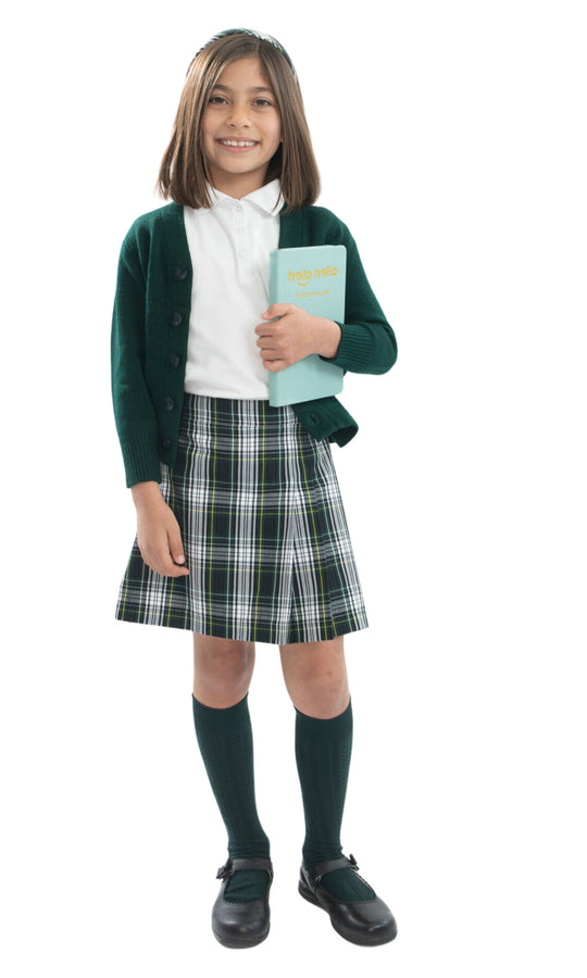 School Uniform Girls Two-Sided Pleated Plaid Skort – hello nella